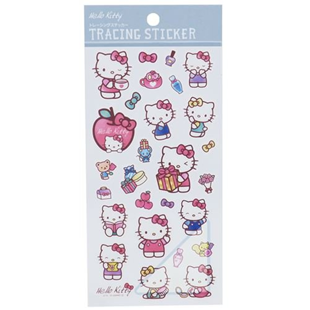 Kamio Japan Sanrio Hello Kitty Tracing Sticker - tokopie